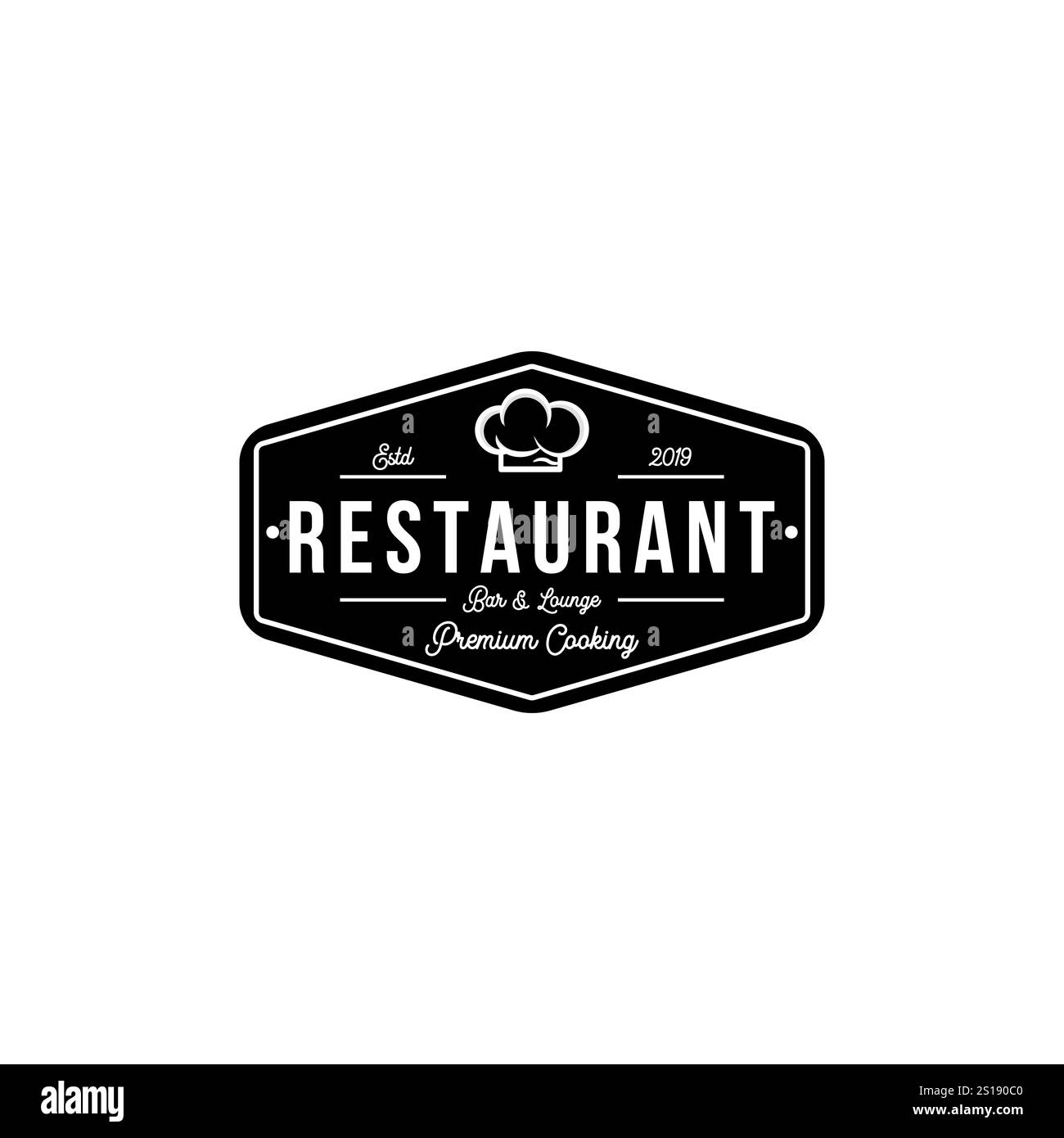 Vintage restaurant logo. Restaurant badge, Vector emblem template Stock ...