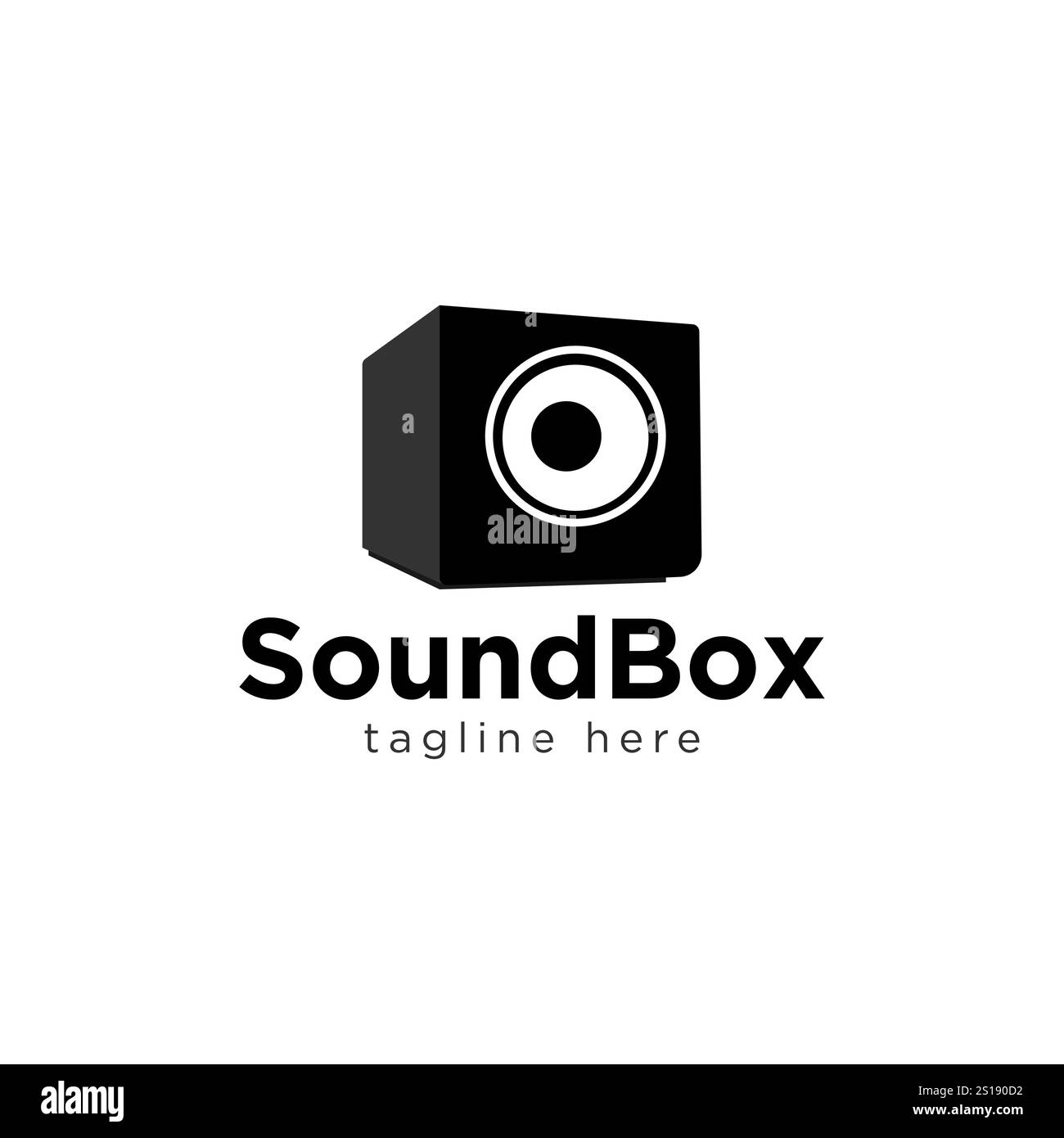 sound box logo design unique negative space Stock Vector Image & Art ...