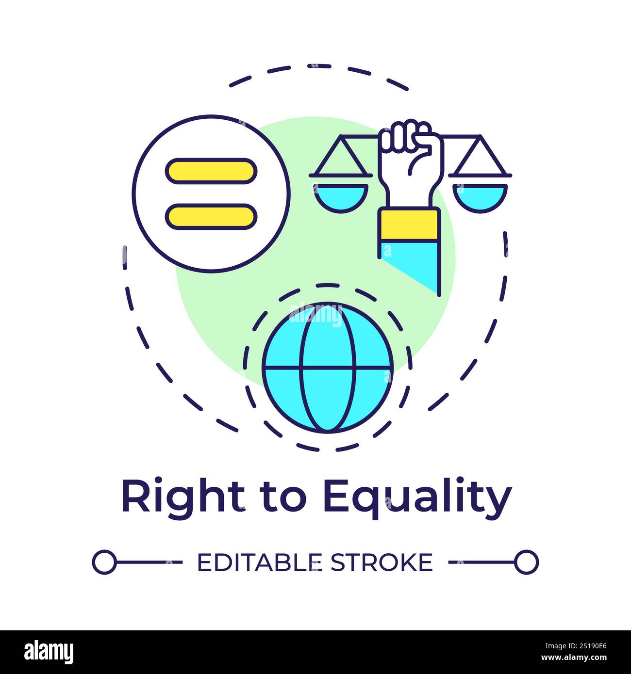 Equality right multi color concept icon Stock Vector Image & Art - Alamy
