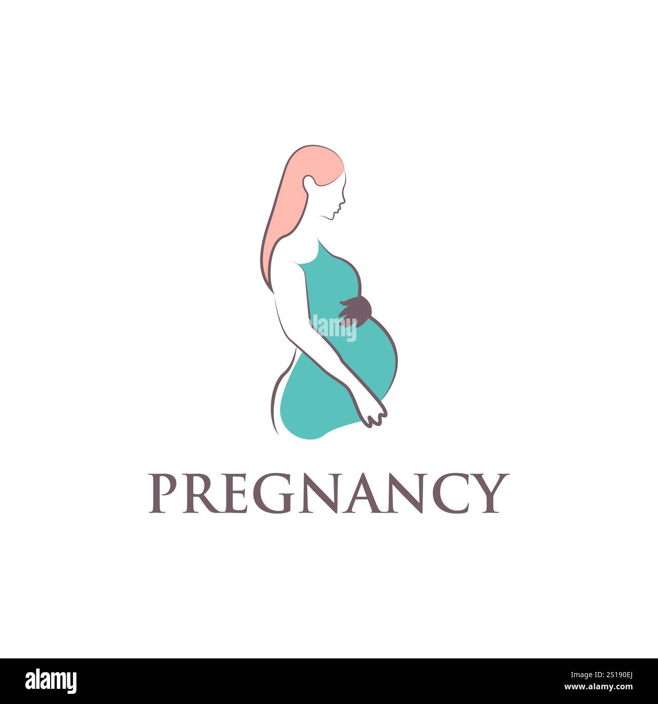 pregnancy logo pregnant woman maternal vector illustration Stock Vector ...