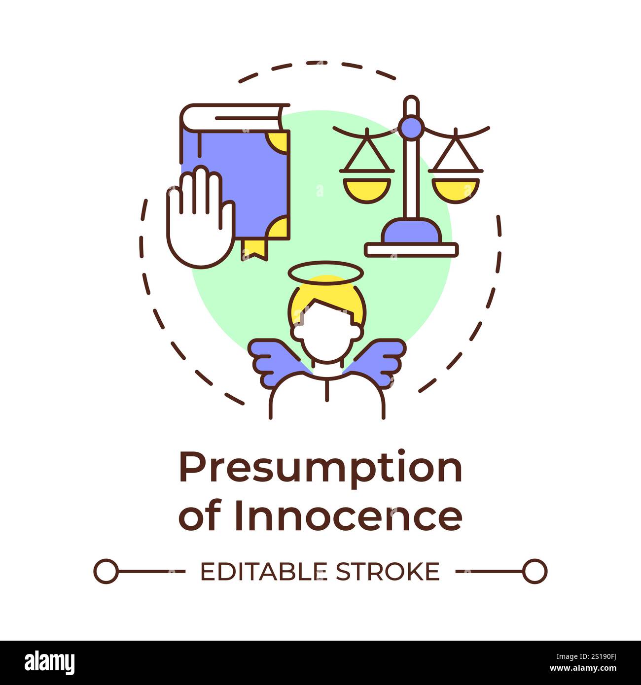 Innocence Presumption Multi Color Concept Icon Stock Vector Image And Art Alamy