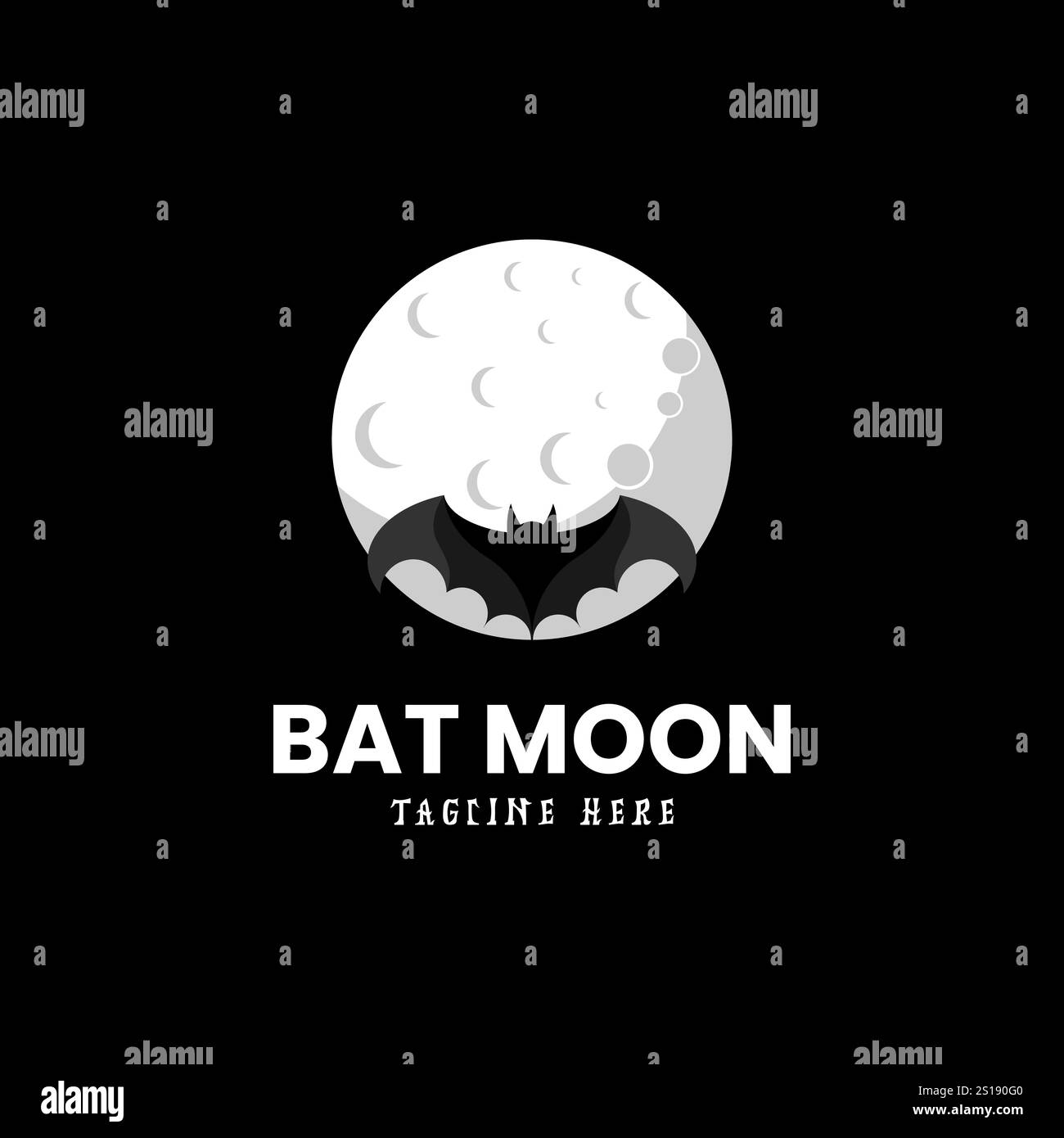 Bat moon logo icon vector design inspiration Stock Vector Image & Art ...