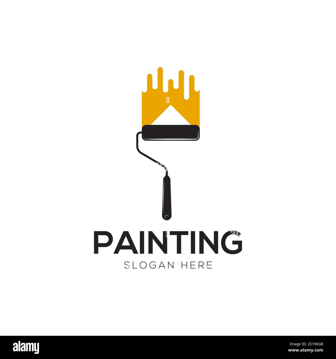 Brush logo icon painting Stock Vector Images - Alamy