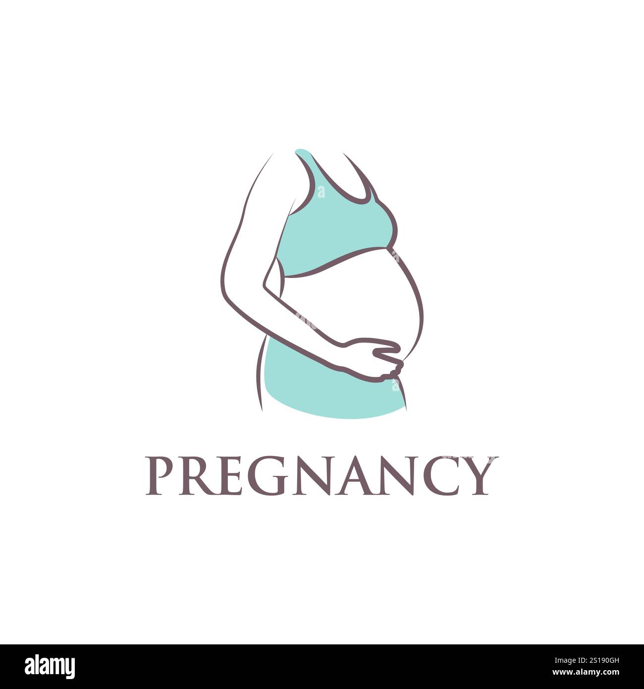 pregnancy logo pregnant woman maternal vector illustration Stock Vector ...