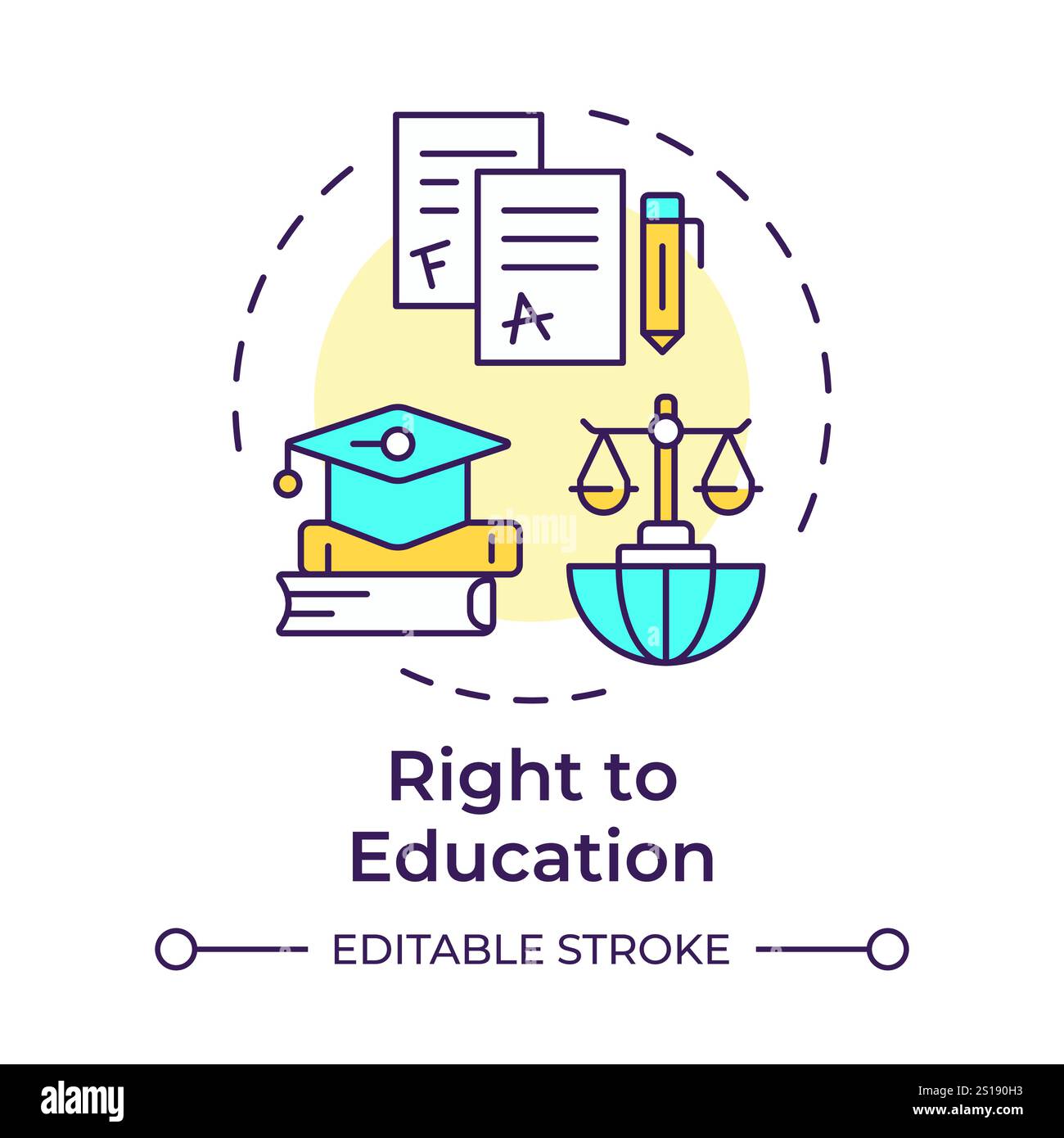 Education right multi color concept icon Stock Vector Image & Art - Alamy