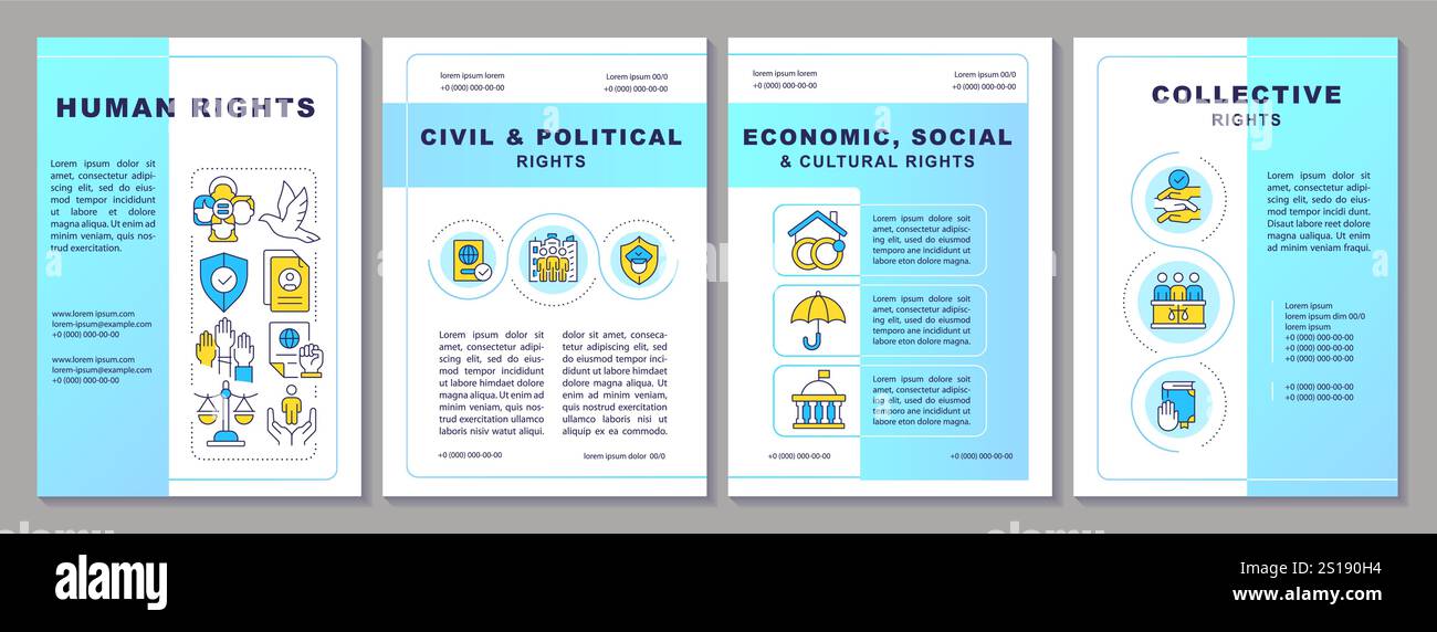 Human right types brochure template Stock Vector Image & Art - Alamy