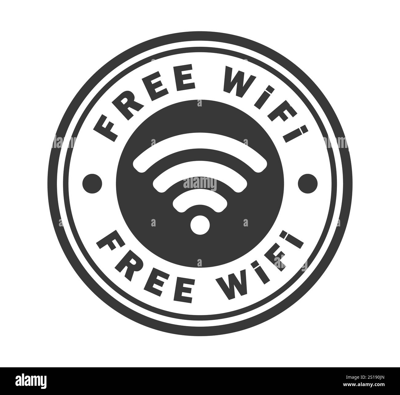 Free Wifi Access Signal Icon Wireless Symbol Connection Circle Stamp