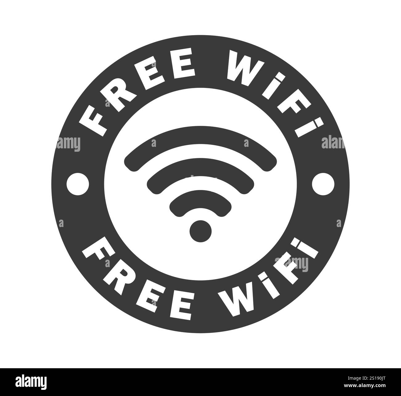 Free Wifi access signal icon wireless symbol connection circle stamp ...