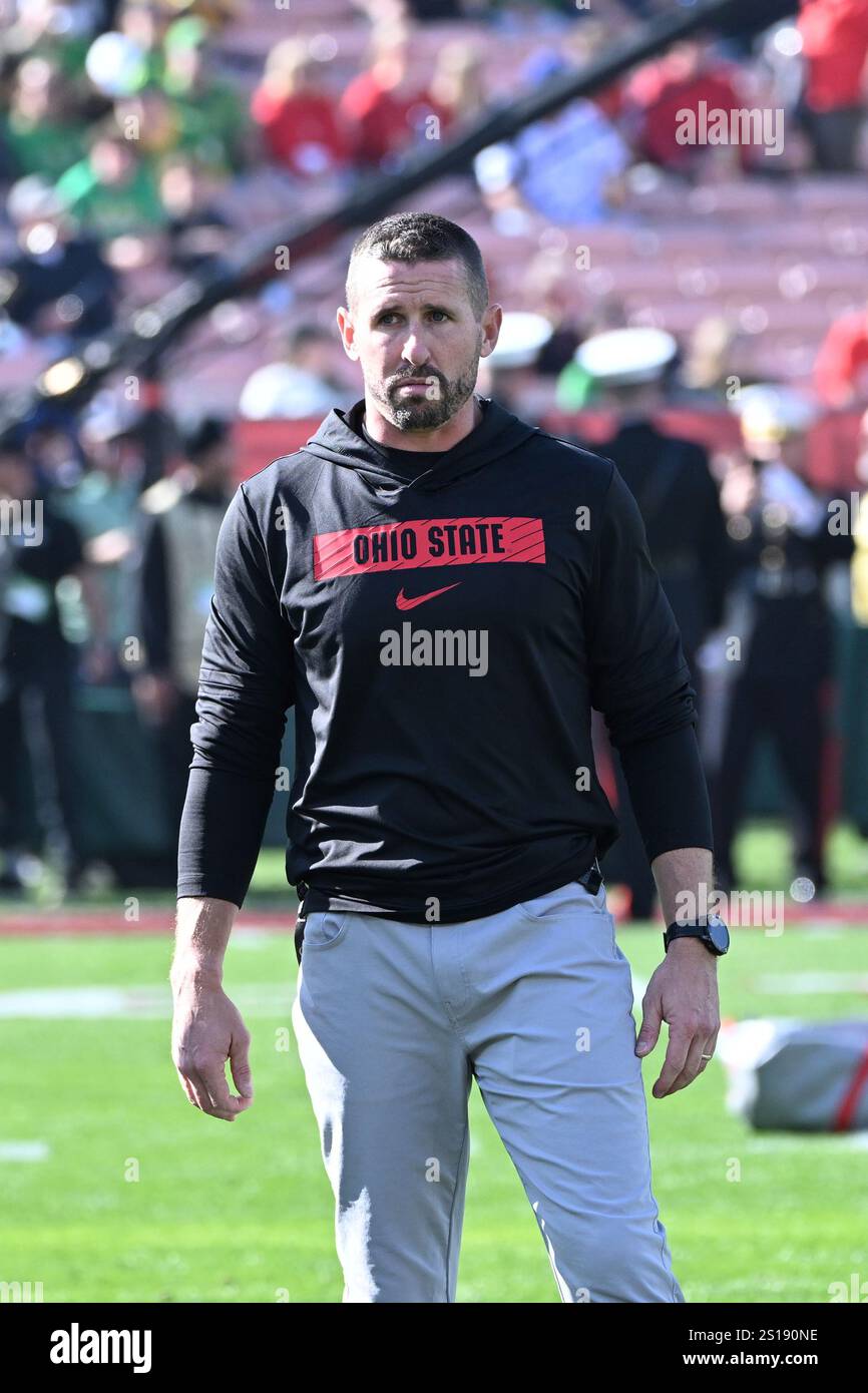 PASADENA, CA - JANUARY 01: Co-Offensive Coordinator / Wide Receivers ...