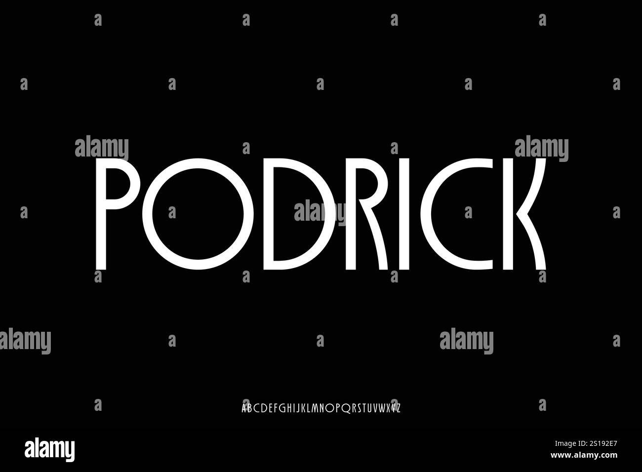 Unique minimalist sans serif art deco style alphabet display font ...