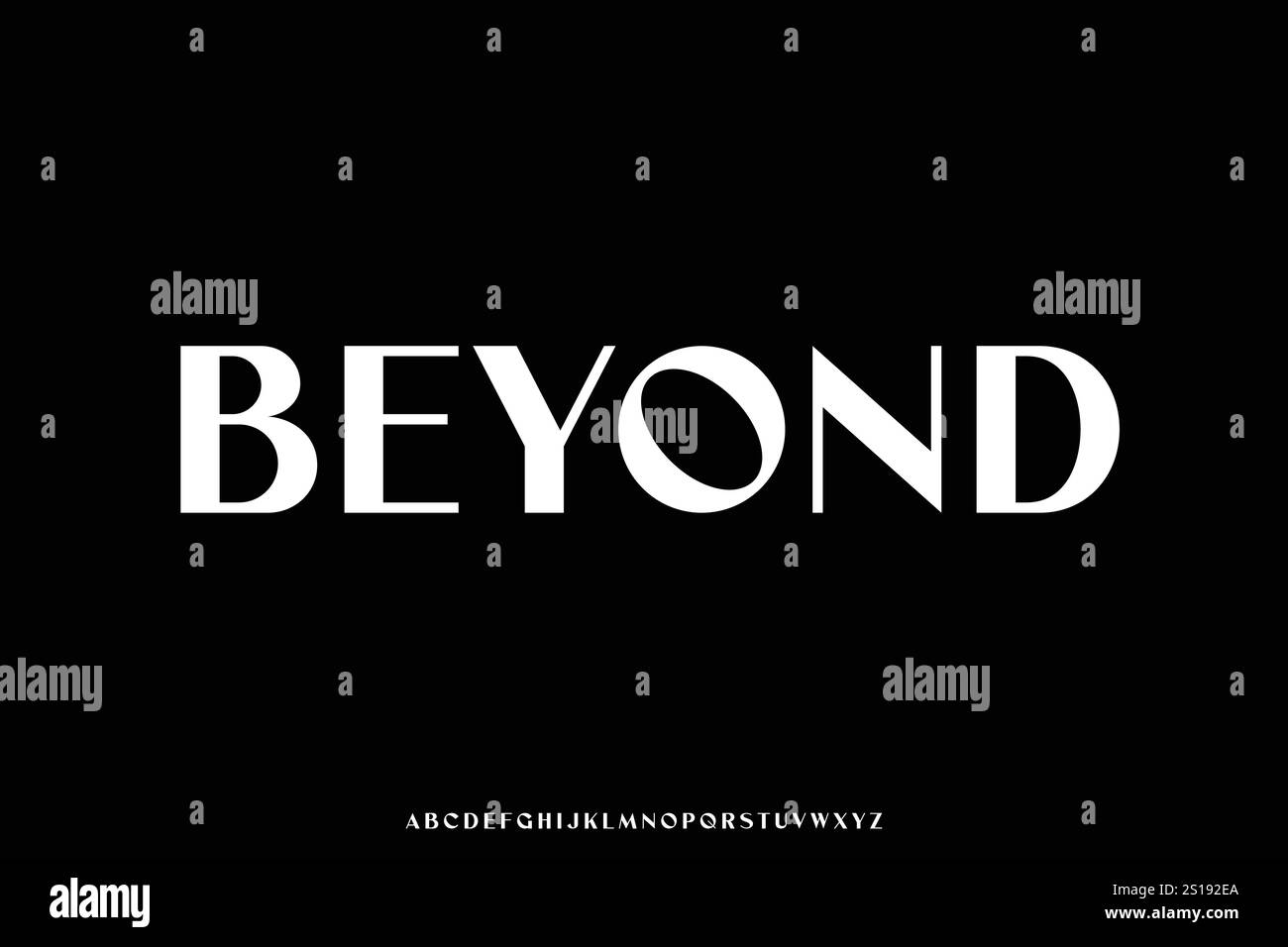 Strong elegant sans serif alphabet display font vector clean high ...