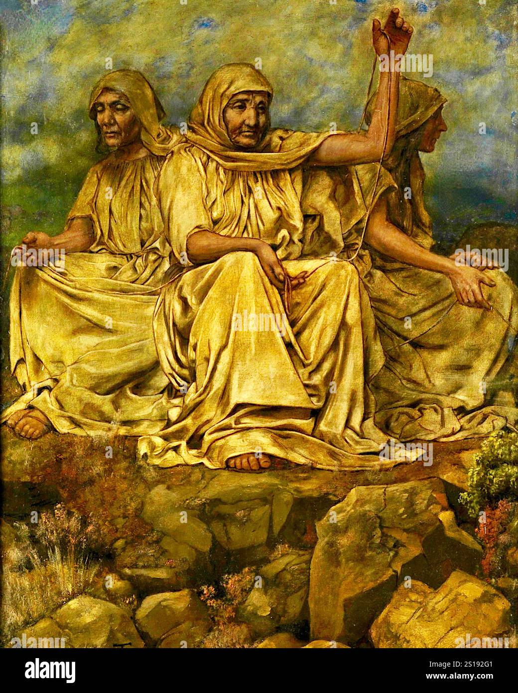 Hans Thoma - The Norns - 1889 Stock Photo - Alamy