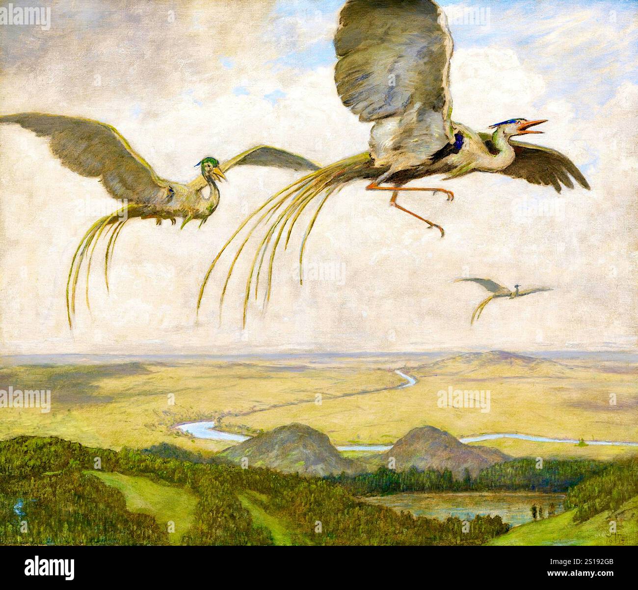 Hans Thoma - Birds of Wonder - 1917 Stock Photo - Alamy
