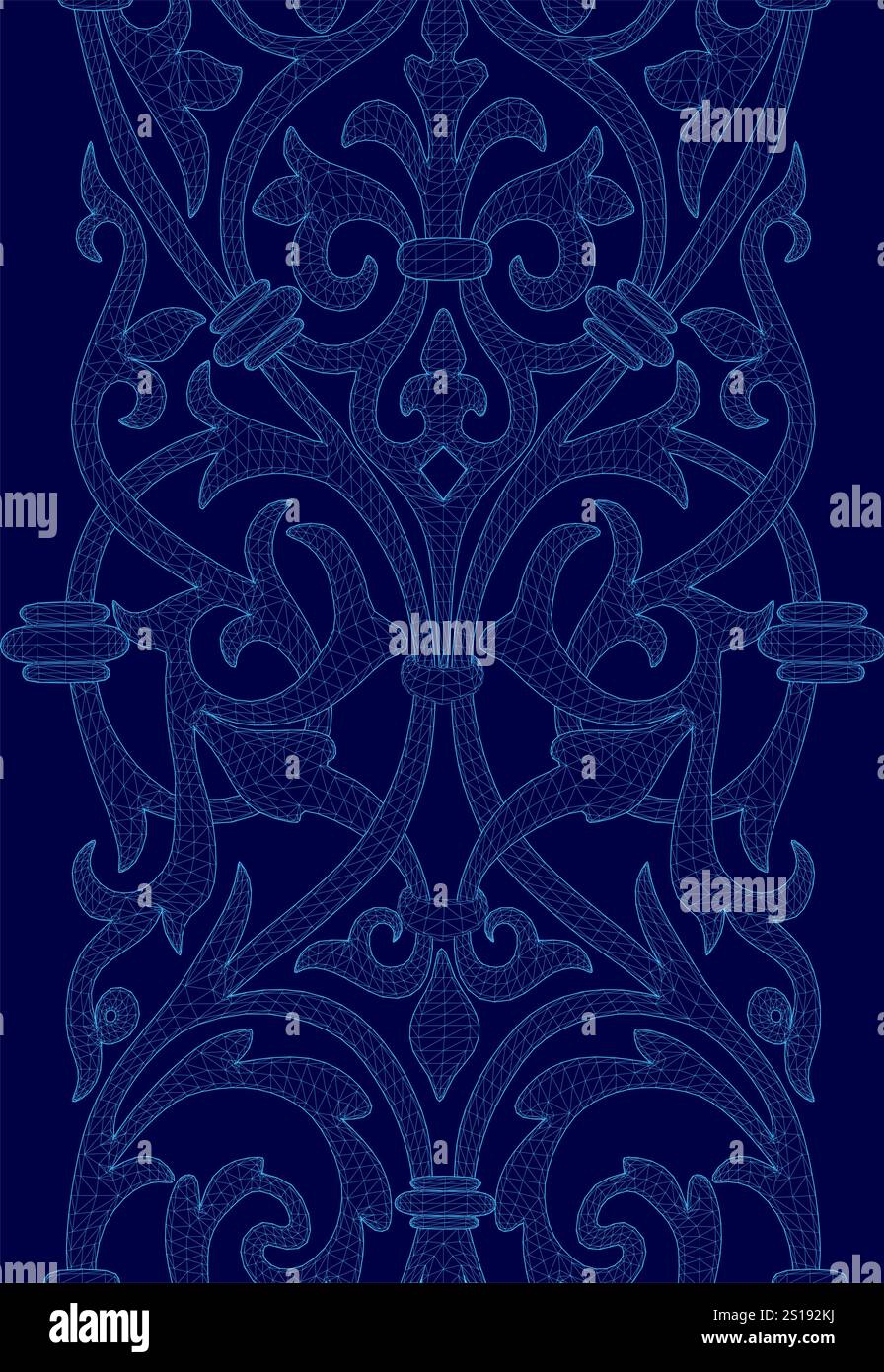 Blue design with a lot of detail. Vector illustration Stock Vector ...