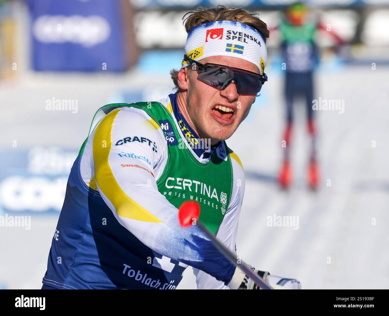 Toblach, Italy 20250101. Edvin Anger from Sweden after the 15 km ...
