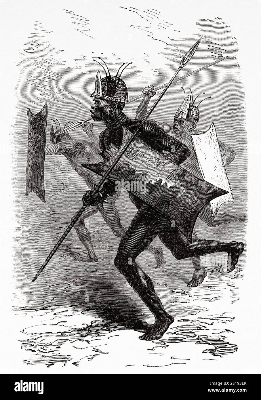 Commoro, chief of a Lotuko tribe with spear and shield, Sudan. East ...