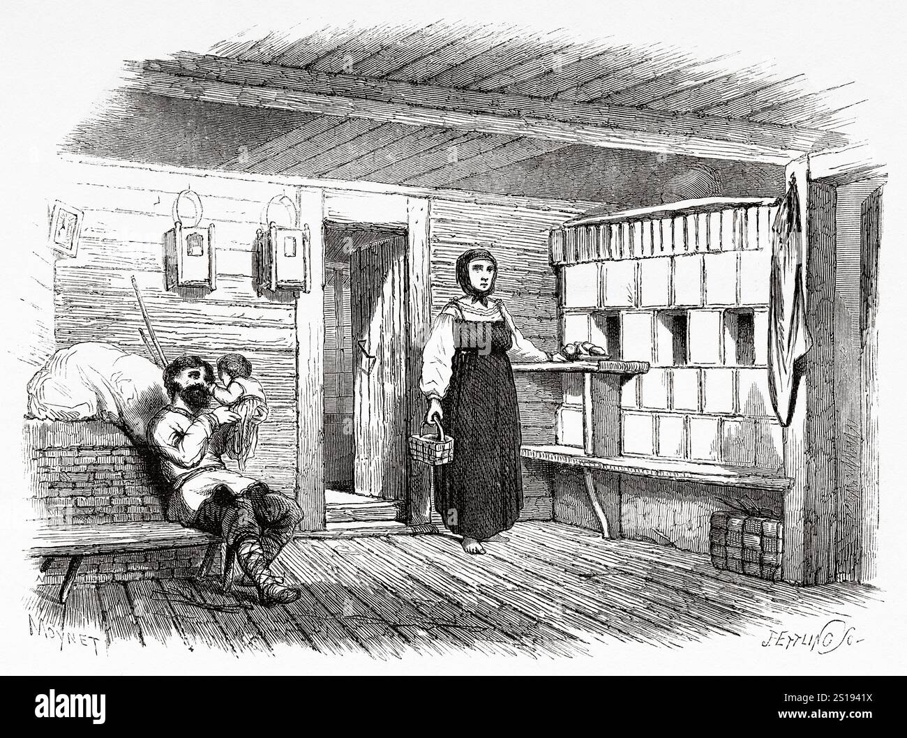 Building by a river art Cut Out Stock Images & Pictures - Alamy