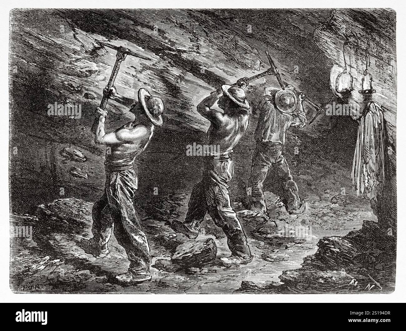 Miners using pickaxes hi-res stock photography and images - Alamy
