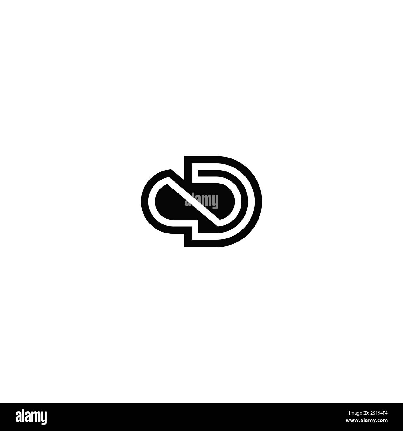 Clean and Creative ND DN Initials Monogram Logo Design Stock Vector ...