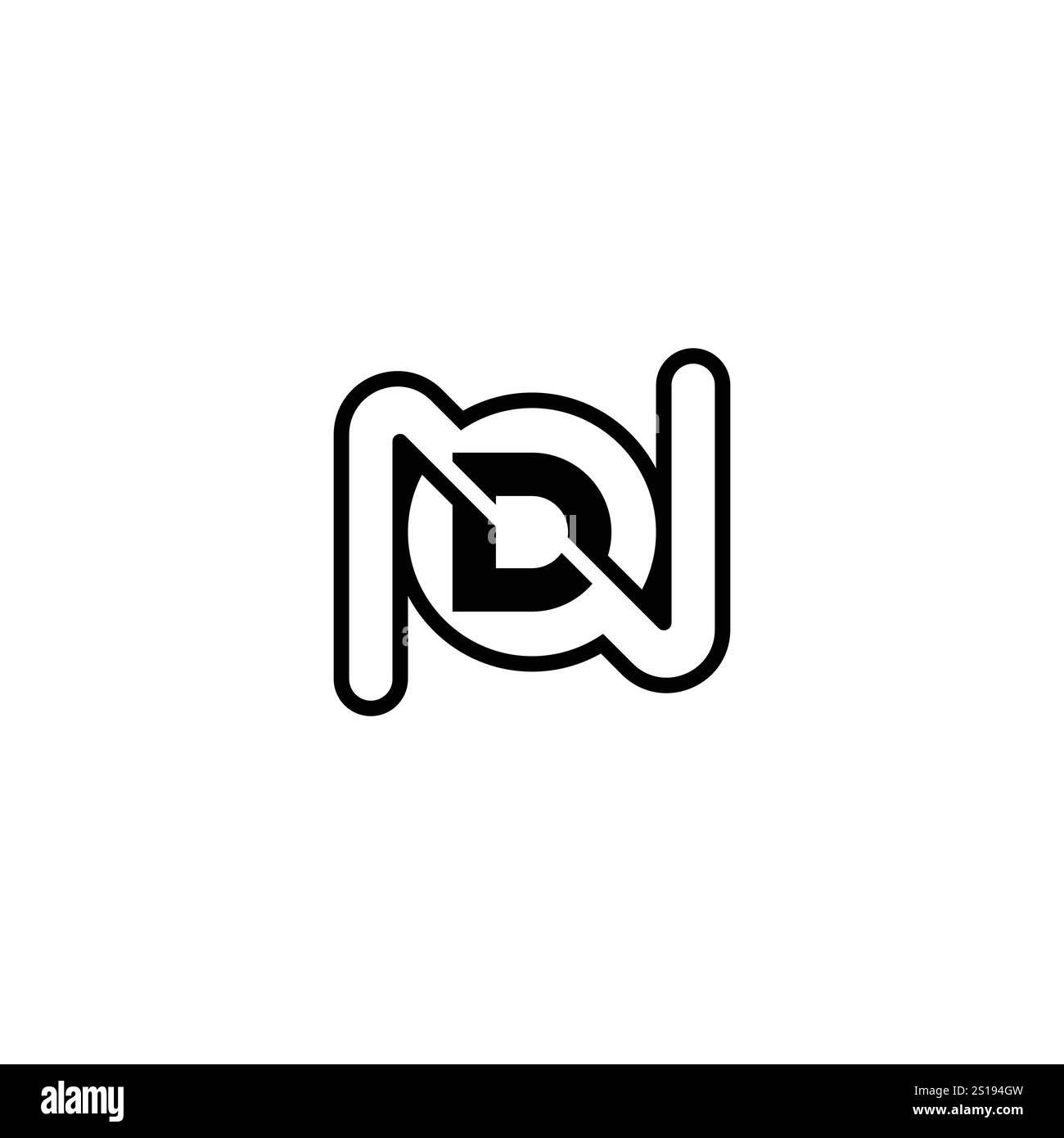 Clean and Creative ND DN Initials Monogram Logo Design Stock Vector ...