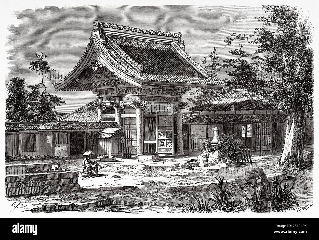 American Legation, Tokyo. Japan. Drawing by Emile Therond (182-1883 ...