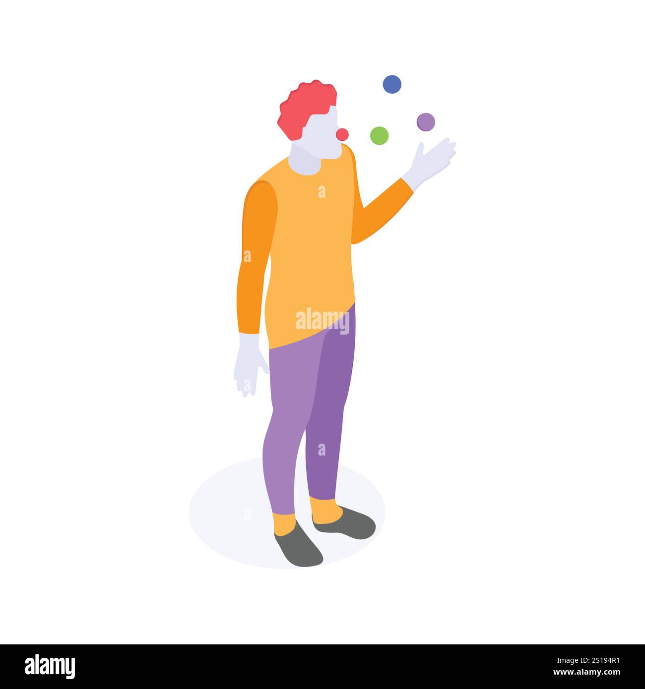 A performer juggling for events and celebrations Stock Vector Image ...