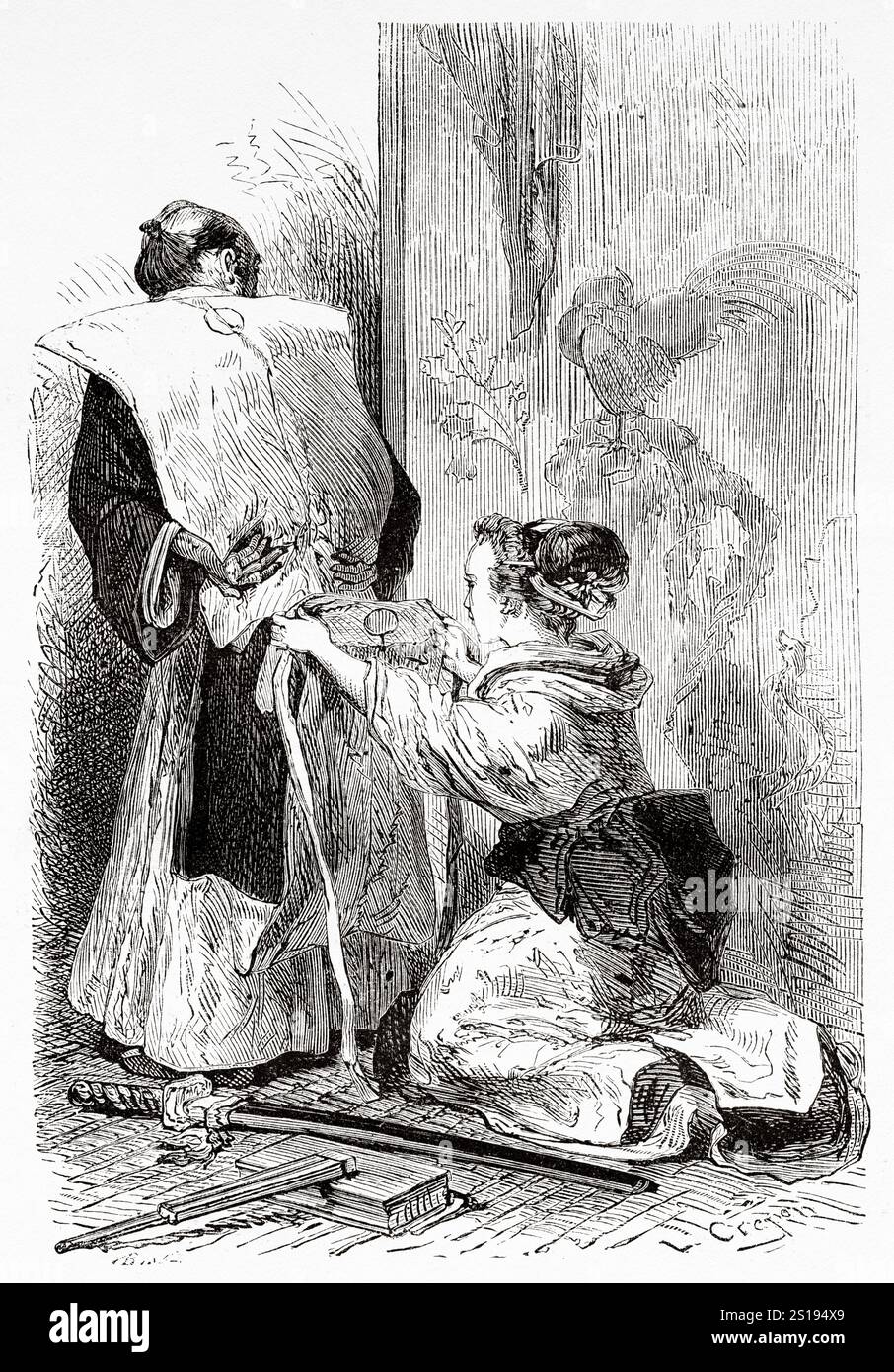 The traditional clothing of a Yakunin, he was a samurai who held ...