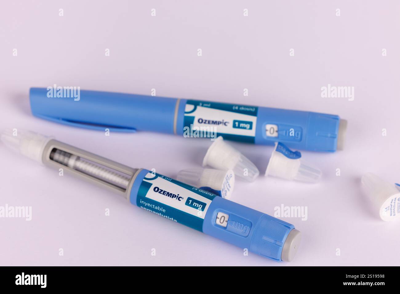 Showcasing Ozempic 1 ml Medication Box and Injection Pens on White ...