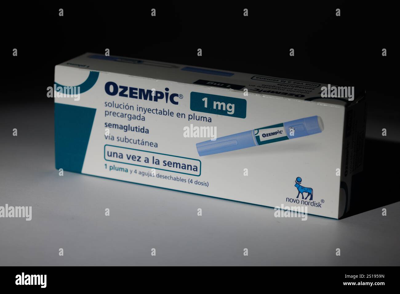Display of Ozempic 1 ml Medication Box on Bright White Background in ...