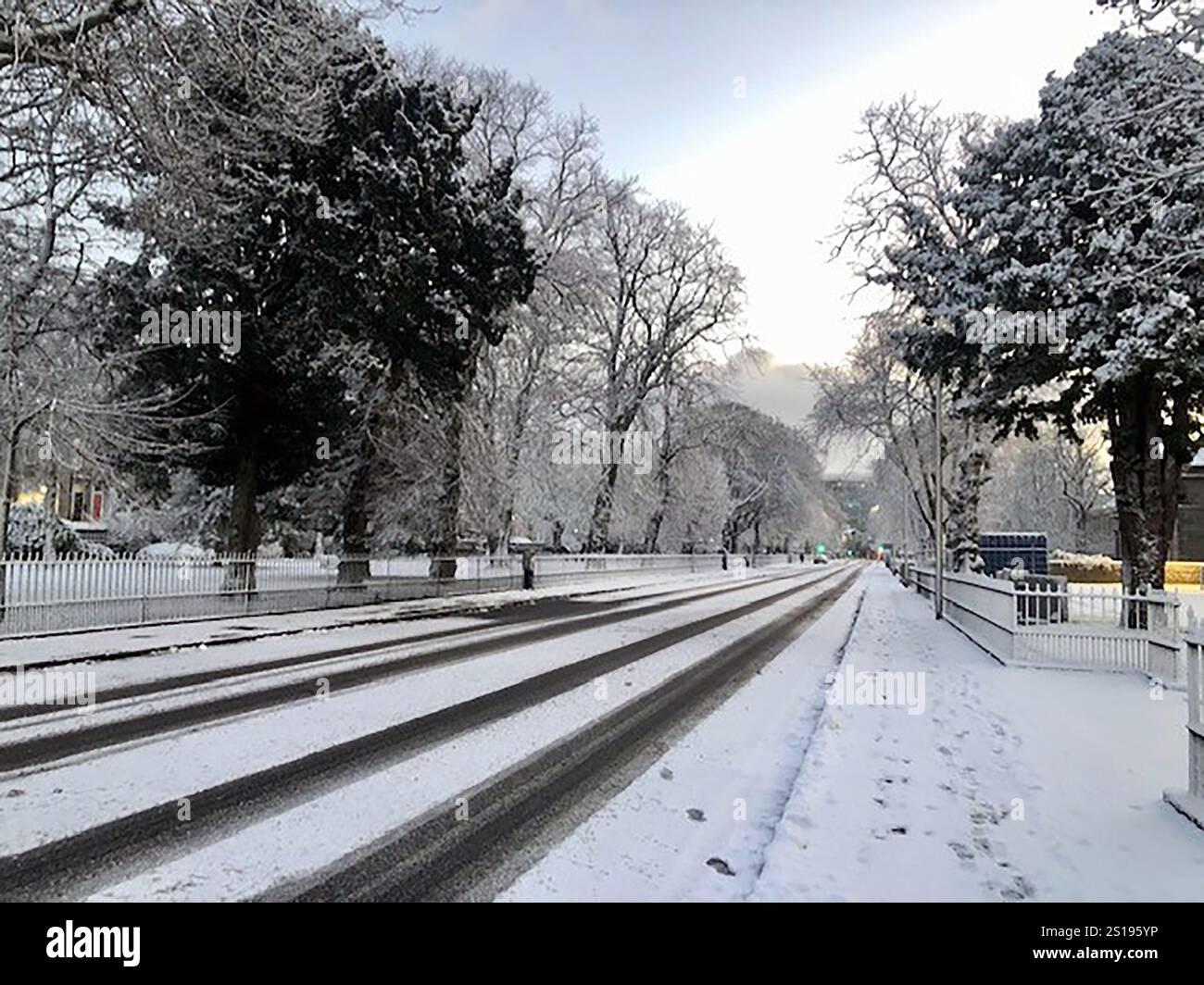 Snow settled on the ground in the west end of Aberdeen. A three-day ...