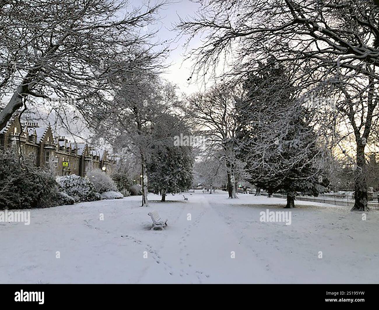 Snow settled on the ground in the west end of Aberdeen. A three-day ...
