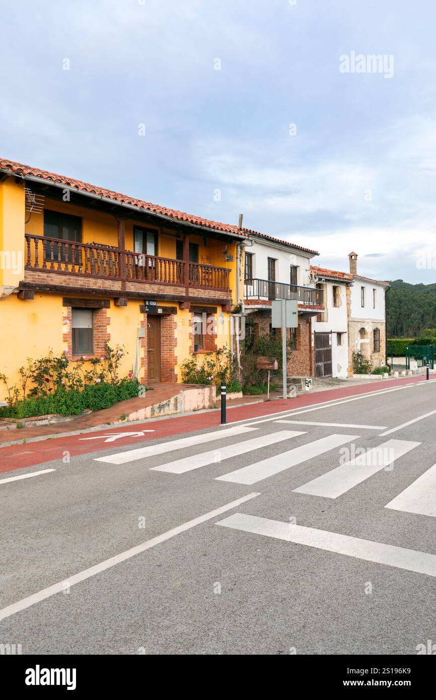 Roadside houses in Galizano, Northern Spain Stock Photo - Alamy