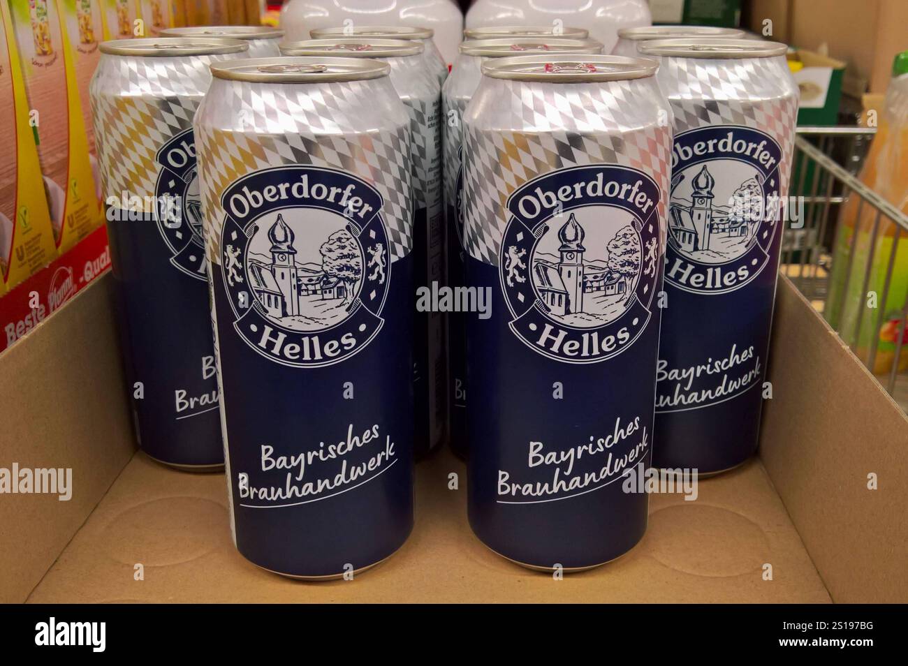 Oberdorfer Helles. Bier einer Brauerei aus Markt Oberdorf in Bayern ...