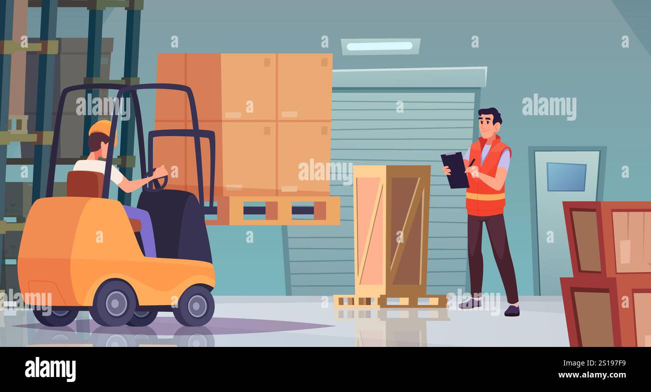 Warehouse worker checking load on hi-res stock photography and images ...