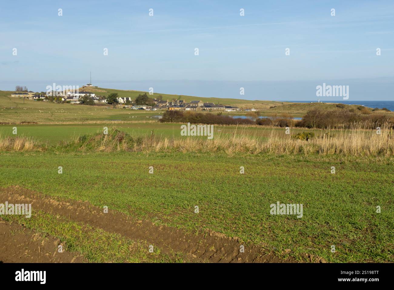 Low Newton by the Sea, Northumberland in autumn Stock Photo - Alamy