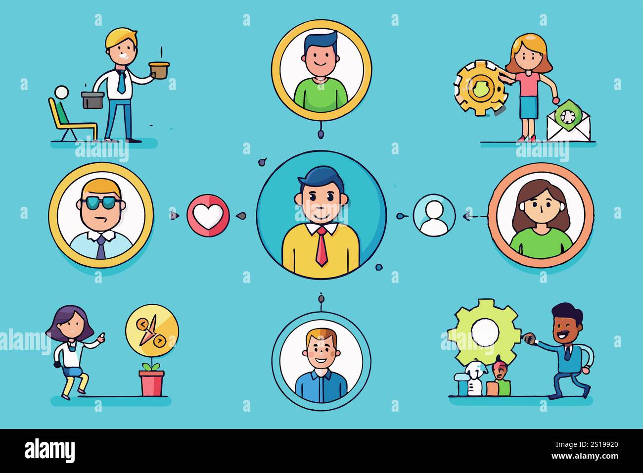 Illustration of employee resource groups highlighting communication ...
