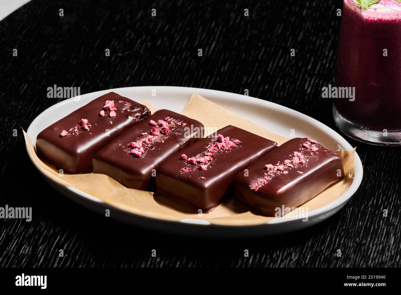 Indulgent and Delicious Chocolate Bars with Various Toppings Displayed ...