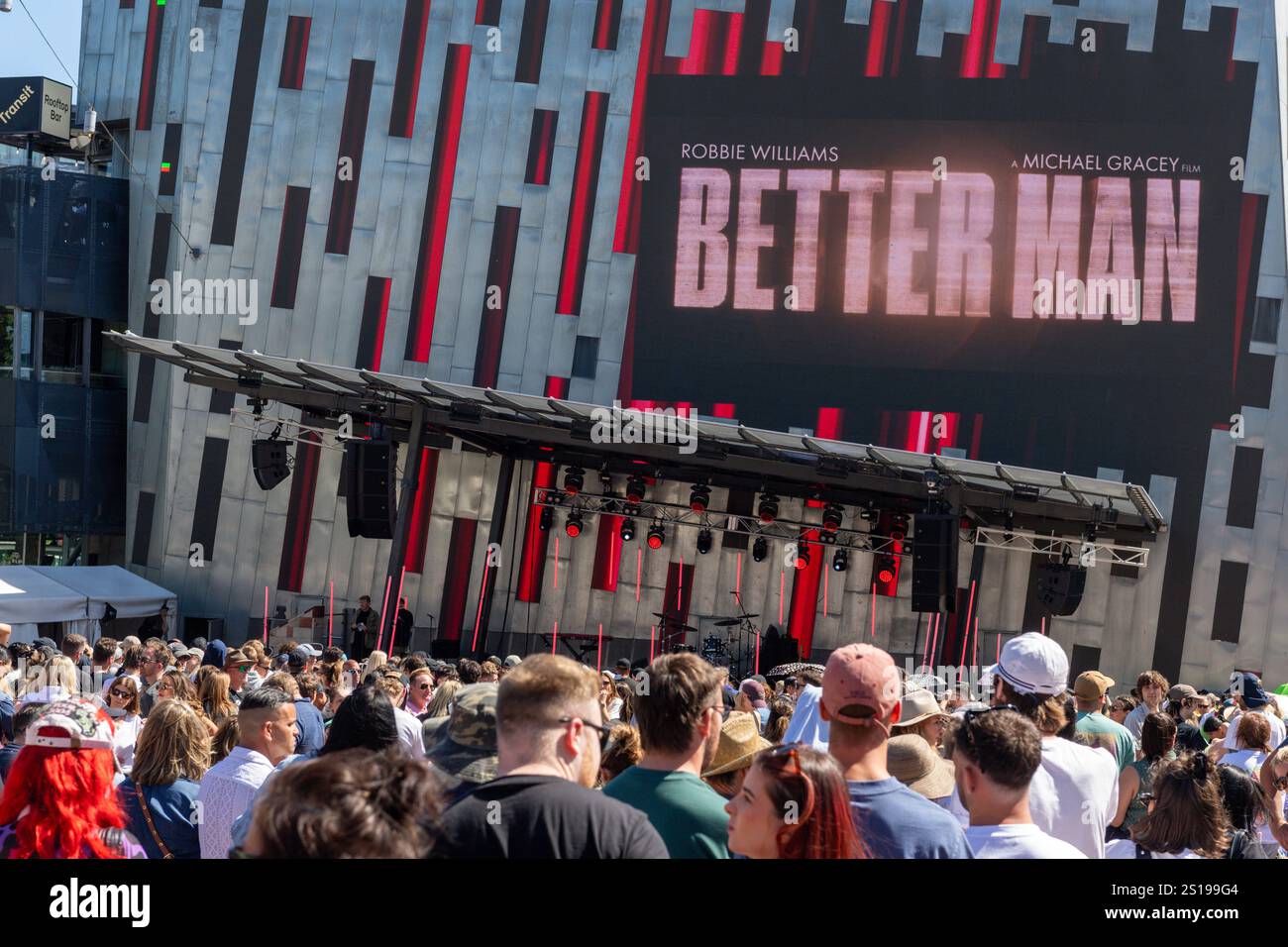 Melbourne, Australia, 02/01/2025, Fans wait in the sun for Robbie ...