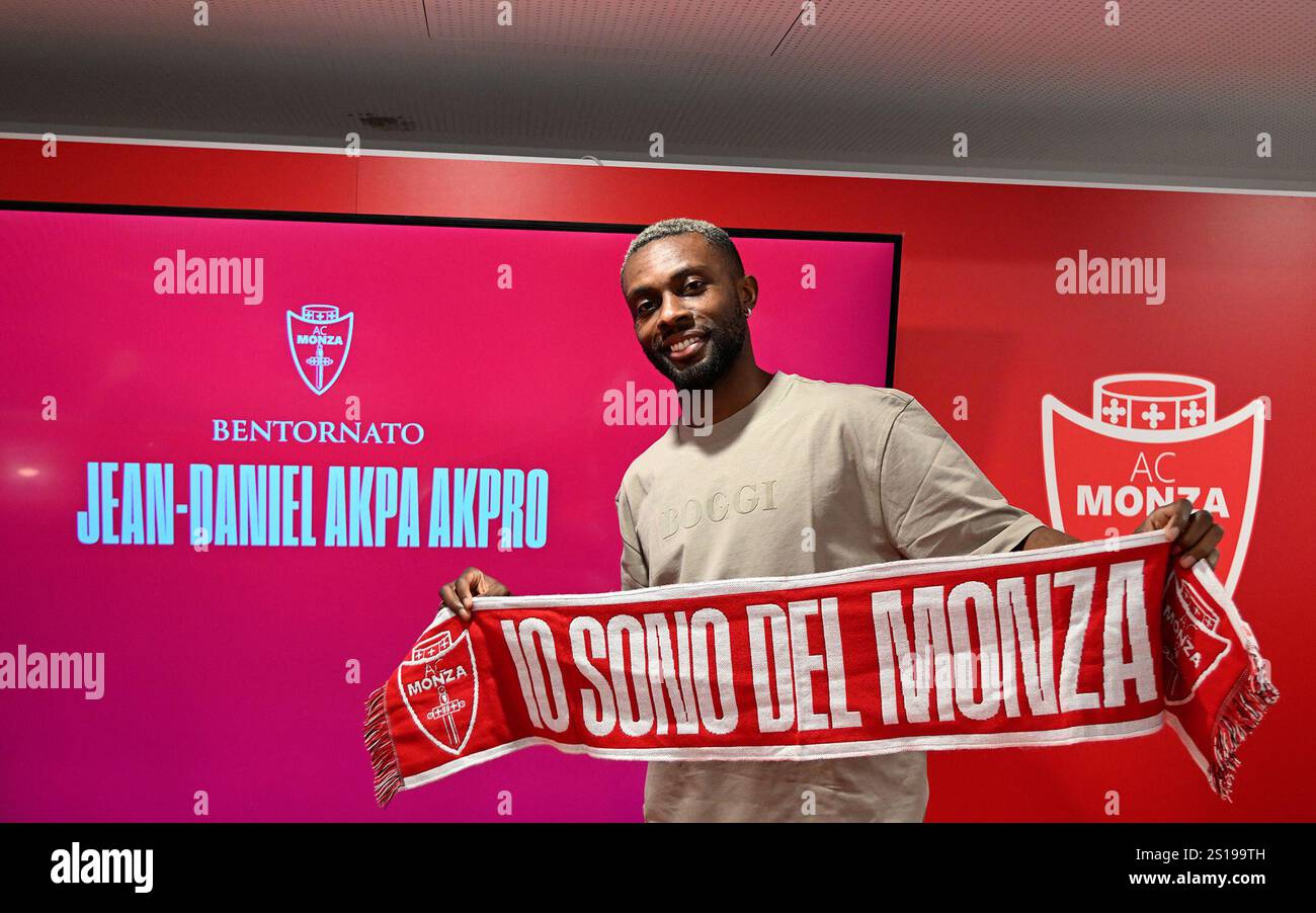 Monza, Italia. 02nd Jan, 2025. Jean-Daniel Akpa Akpro signs new contract with AC Monza at Centro ...