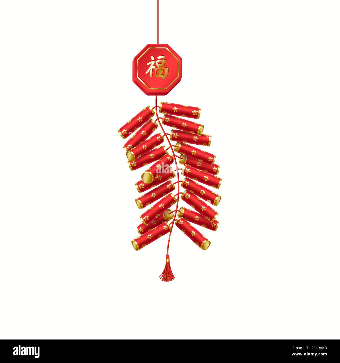 3d illustration of firecrackers isolated on red background hi-res stock ...