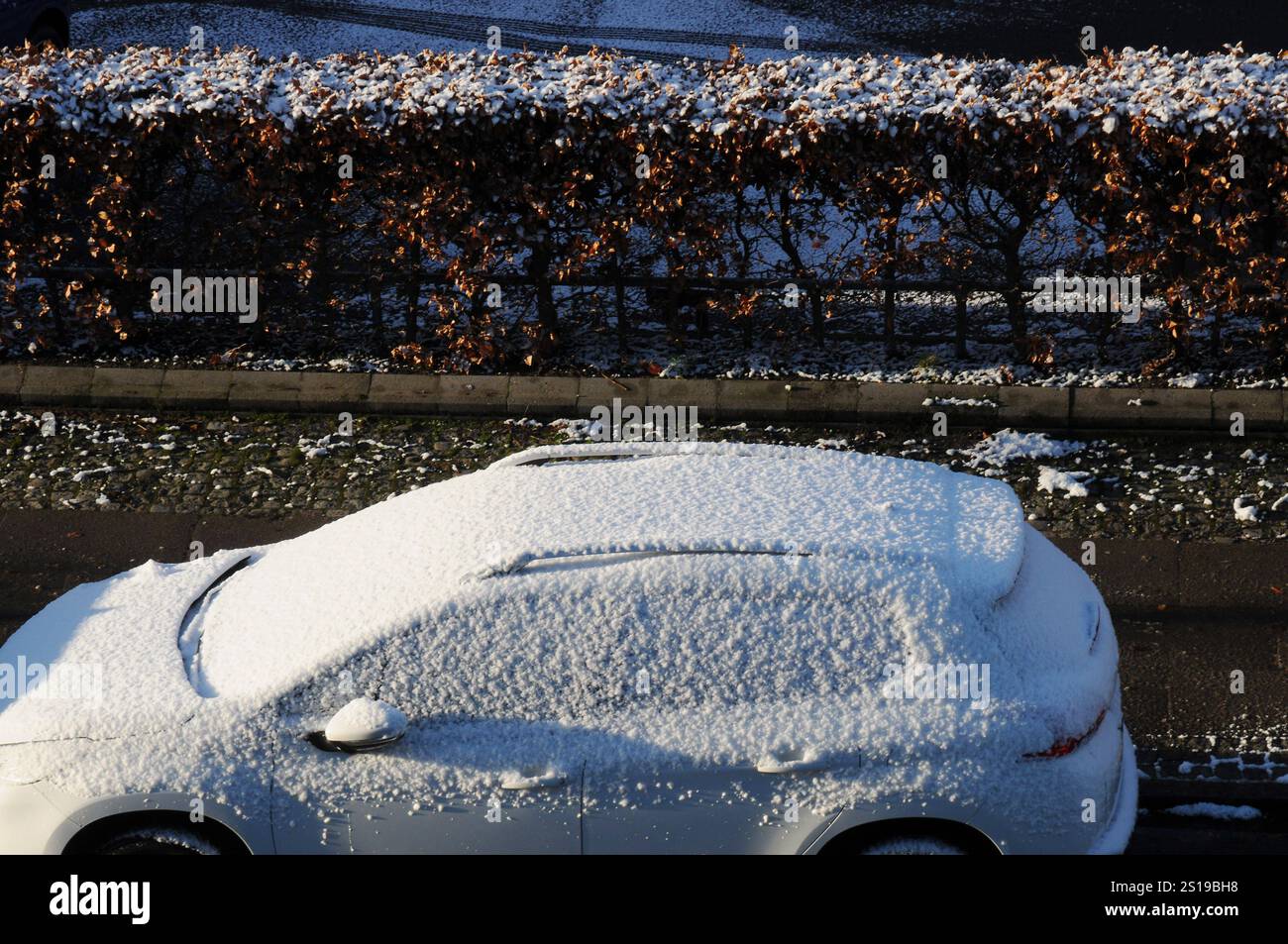 Copenhagen/ DenmarK/02 JANUARY 2025/ danish weather snow fall in ...