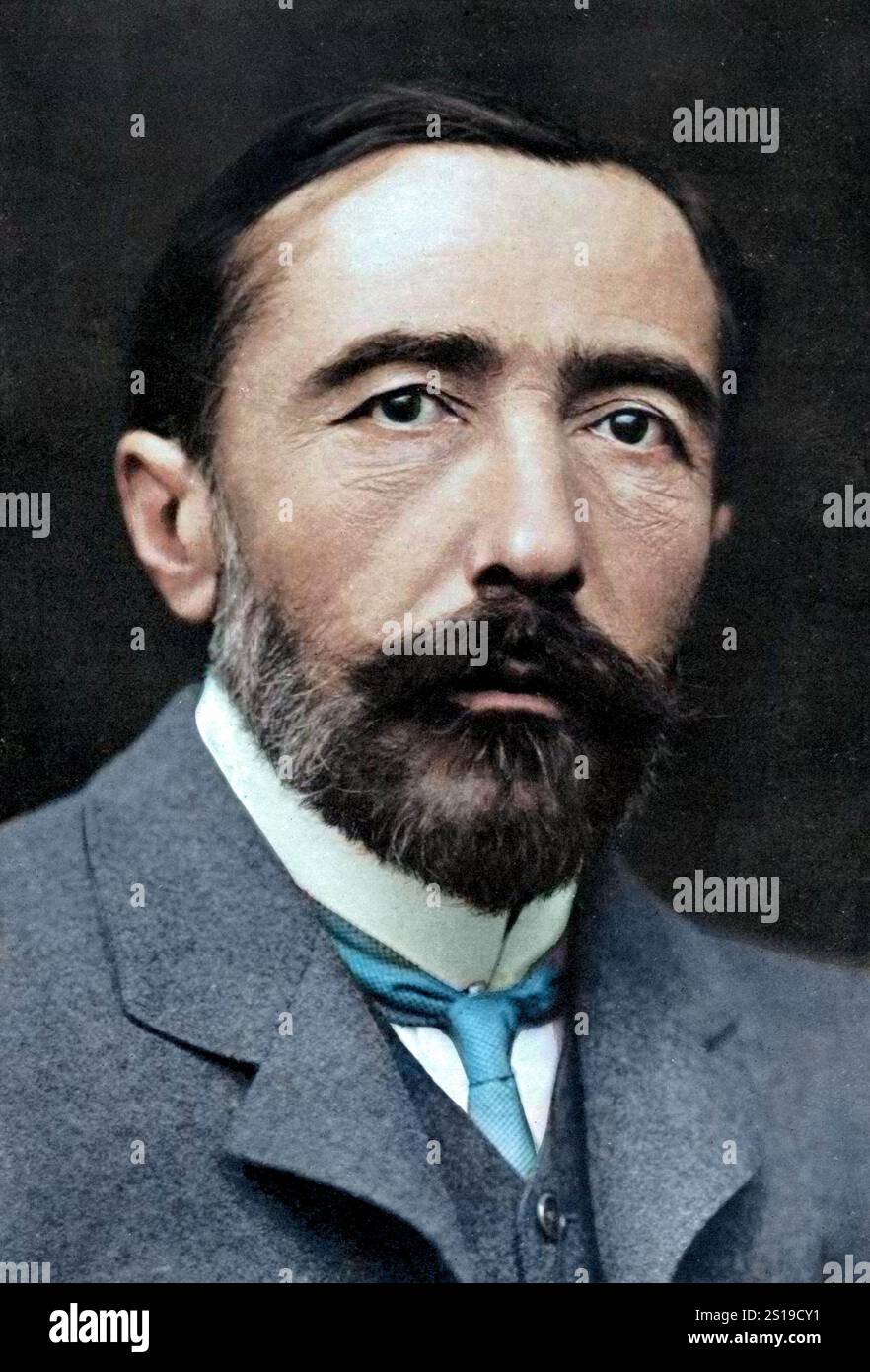 Joseph Conrad (1857-1924) british novelist - Later coloring Stock Photo - Alamy