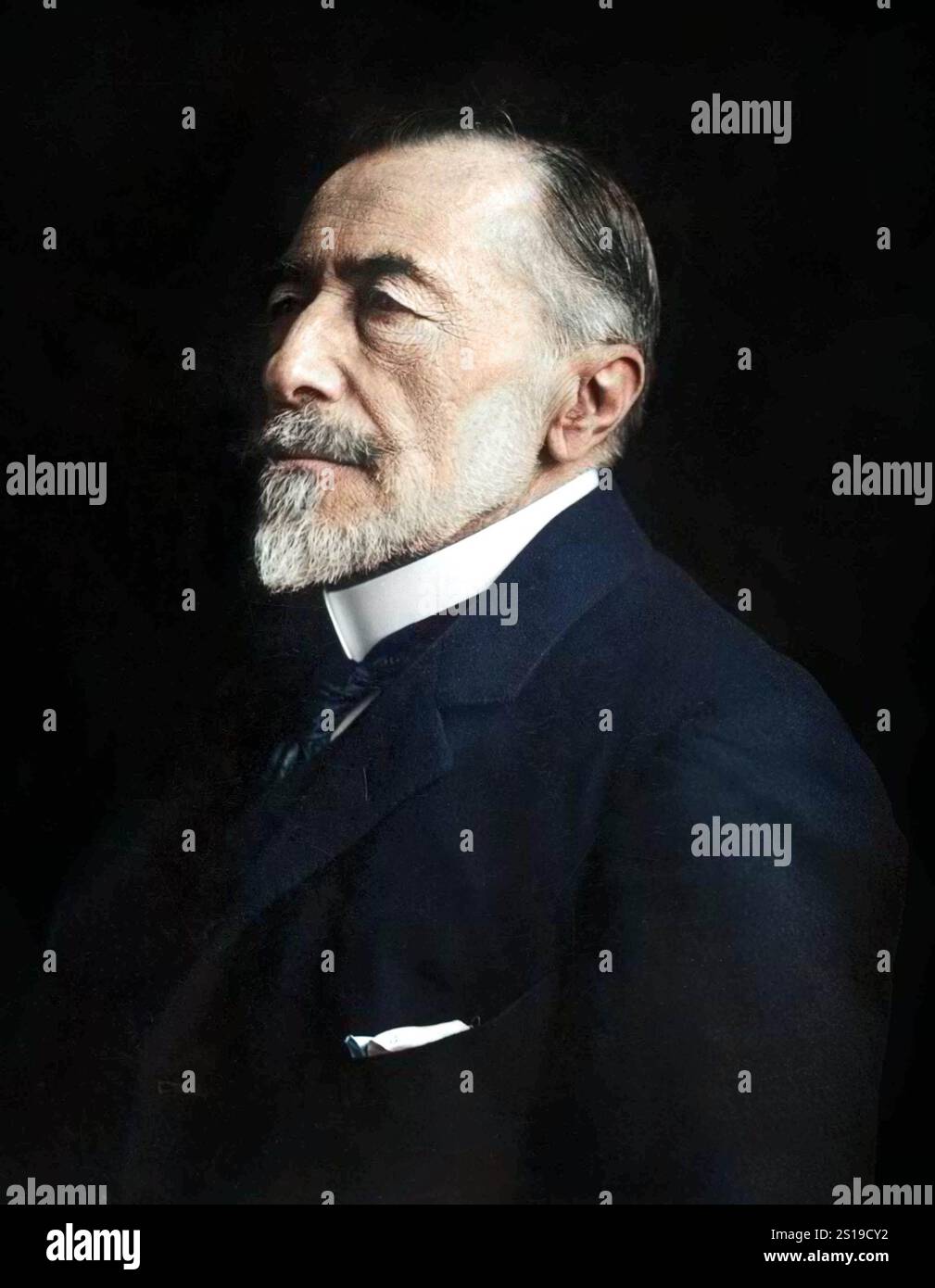 Joseph Conrad (1857-1924) British writer - Later coloring Stock Photo ...