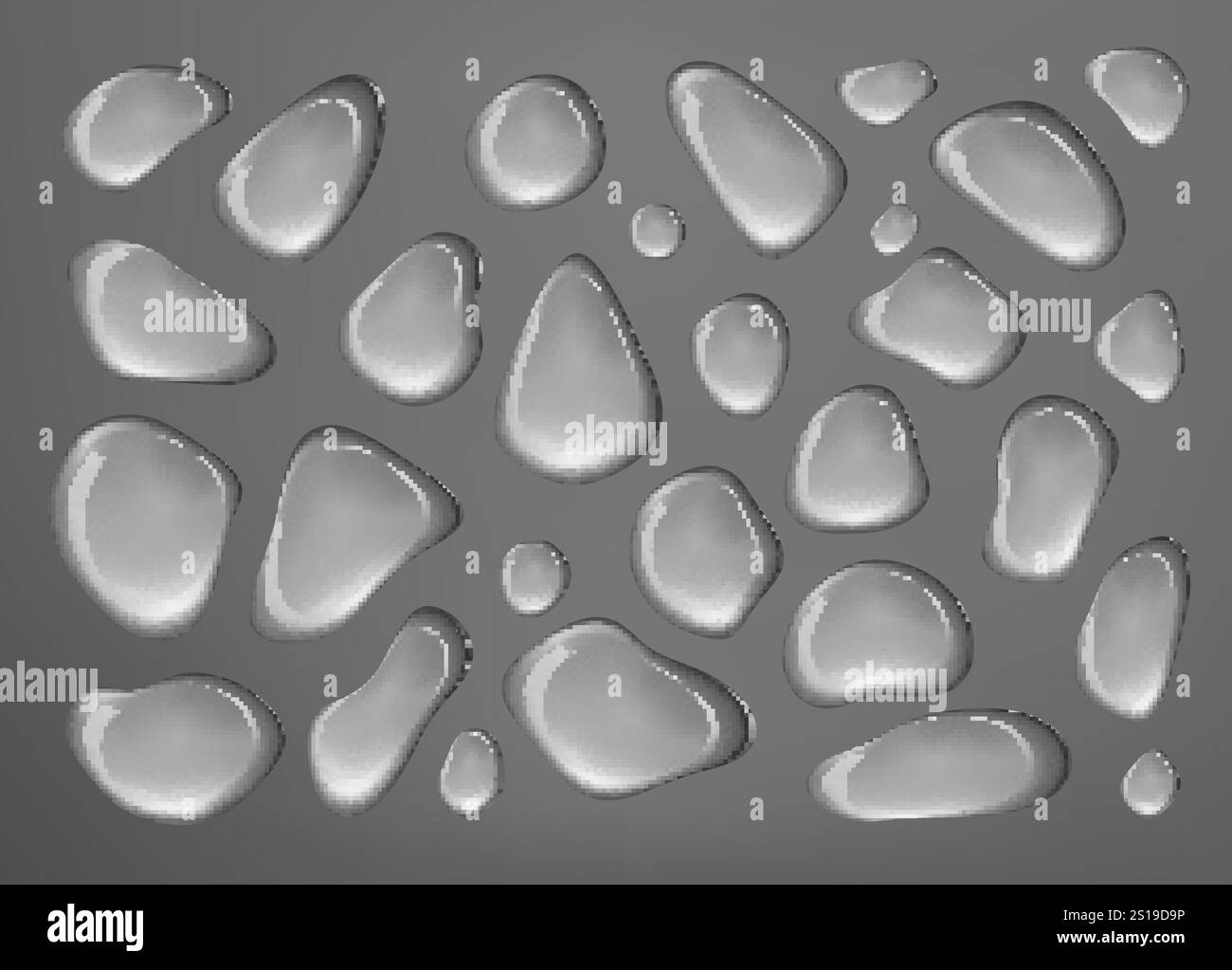Realistic water droplets scattered Stock Vector Images - Alamy