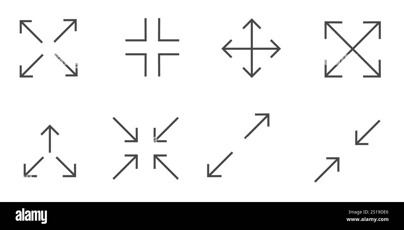 Full screen icon interface menu cursor bitton, application size control ...