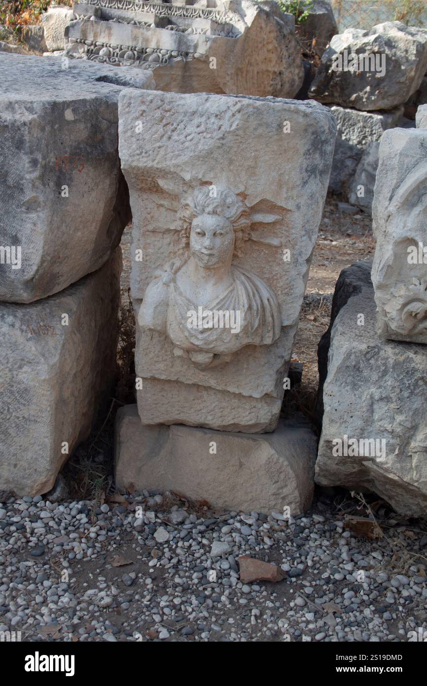 Stone carving of women with aureole- Mithras- in the Ancient Lycian ...