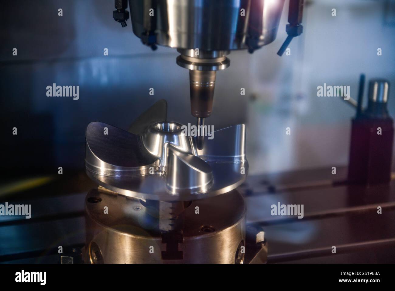 Process working CNC turning milling metal Industry machine cutting ...