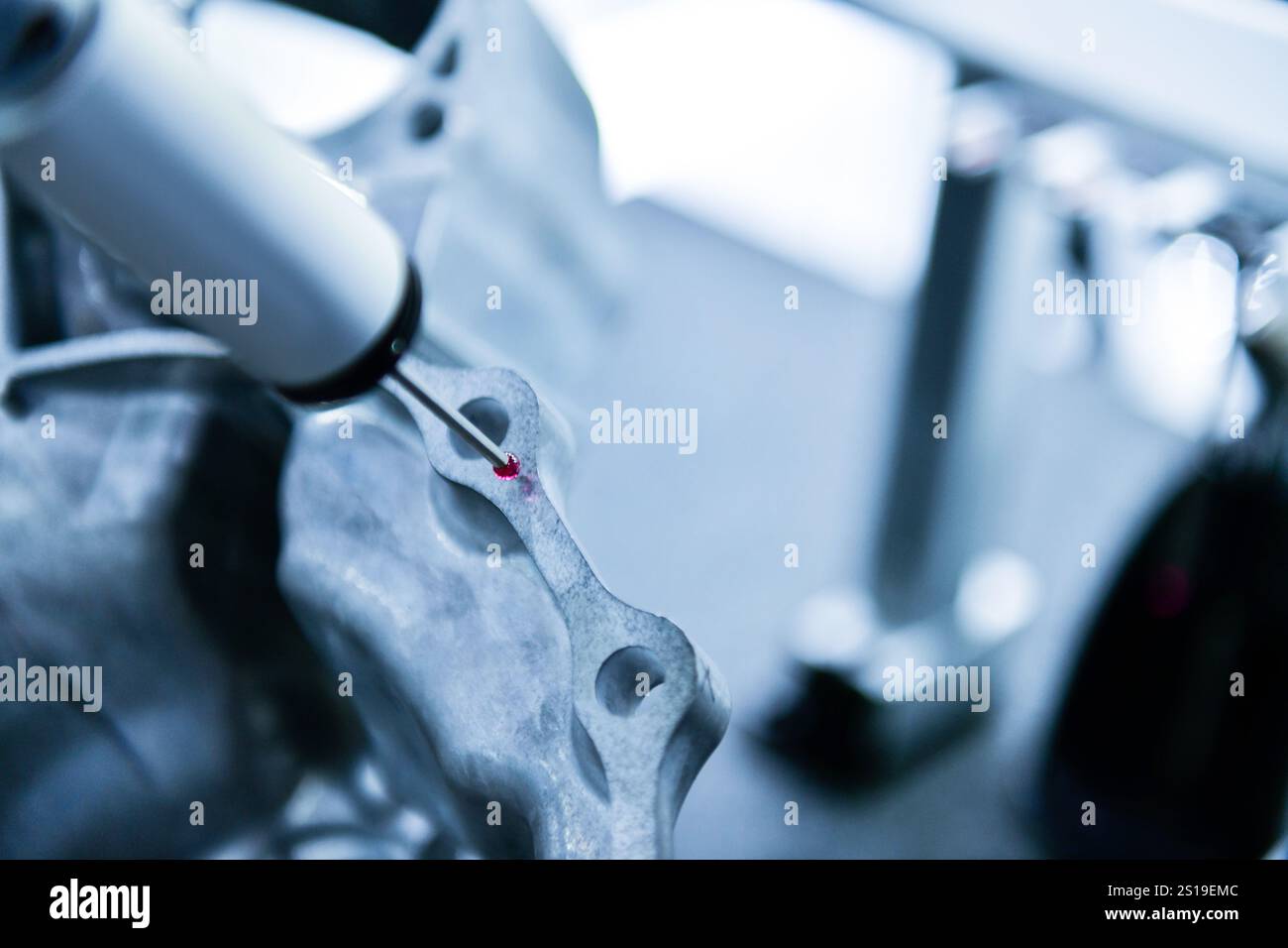 Close up automatic coordinate measurement machine (CMM) for inspection ...