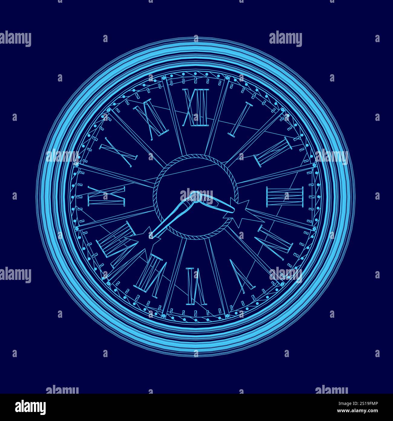Detail ancient tower clock Stock Vector Images - Alamy