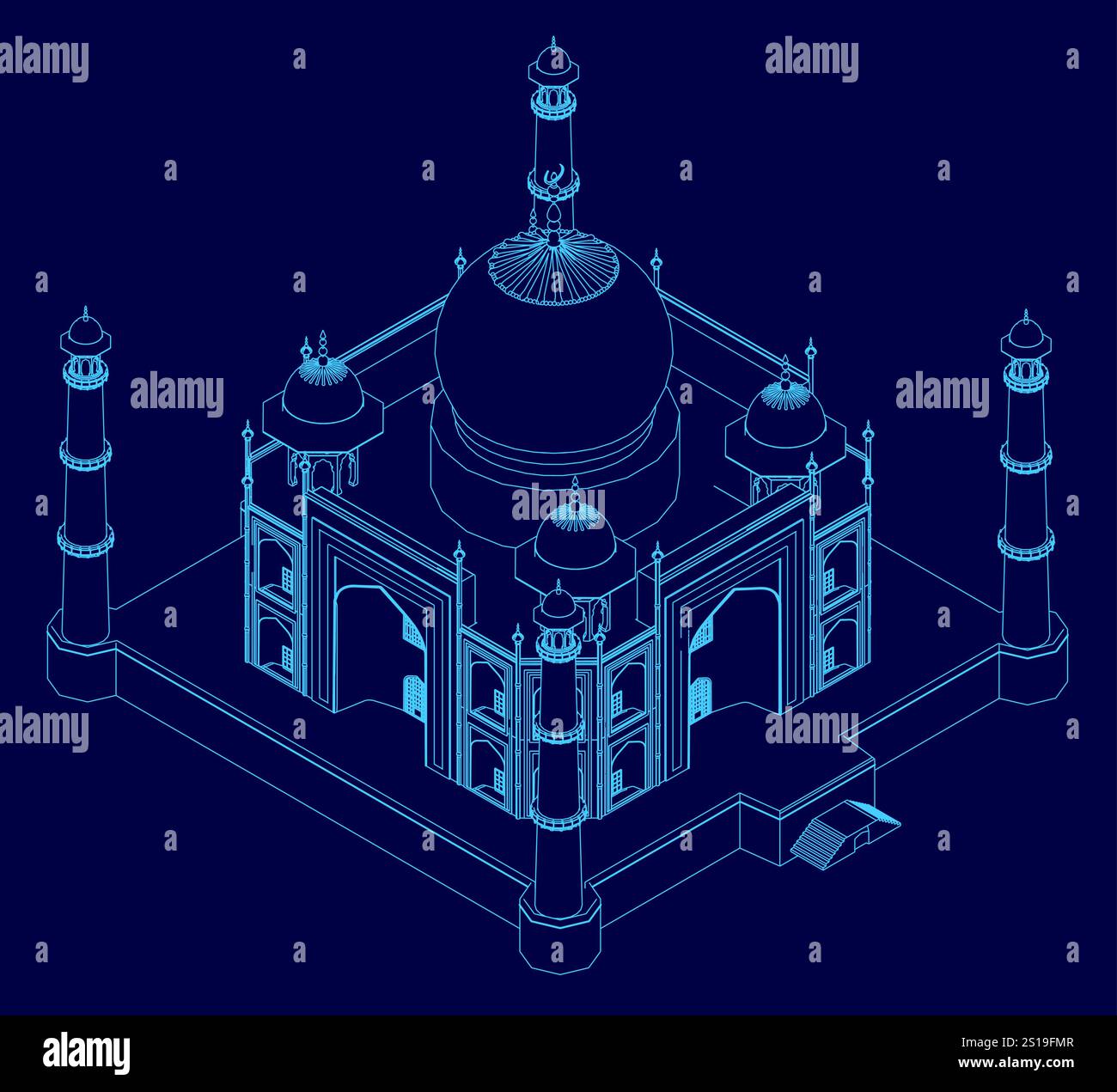 Blue mosque dome detail Stock Vector Images - Alamy